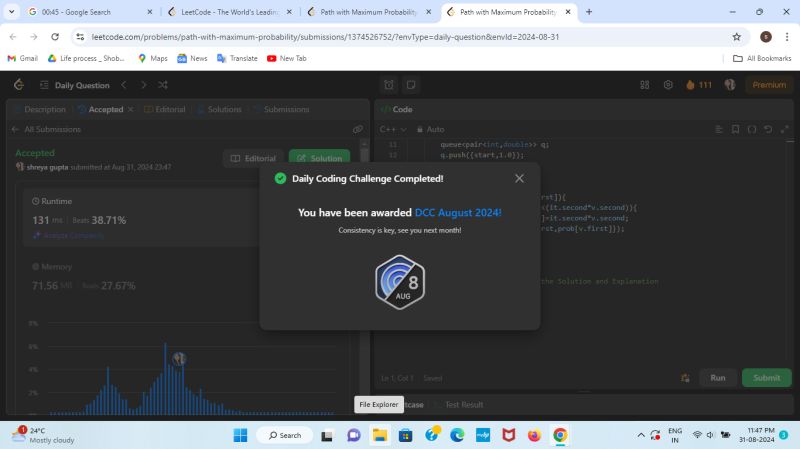 Shreya Gupta on LinkedIn: #coding #leetcode #learning #growthmindset Shreya Gupta on LinkedIn: #coding #leetcode #learning #growthmindset