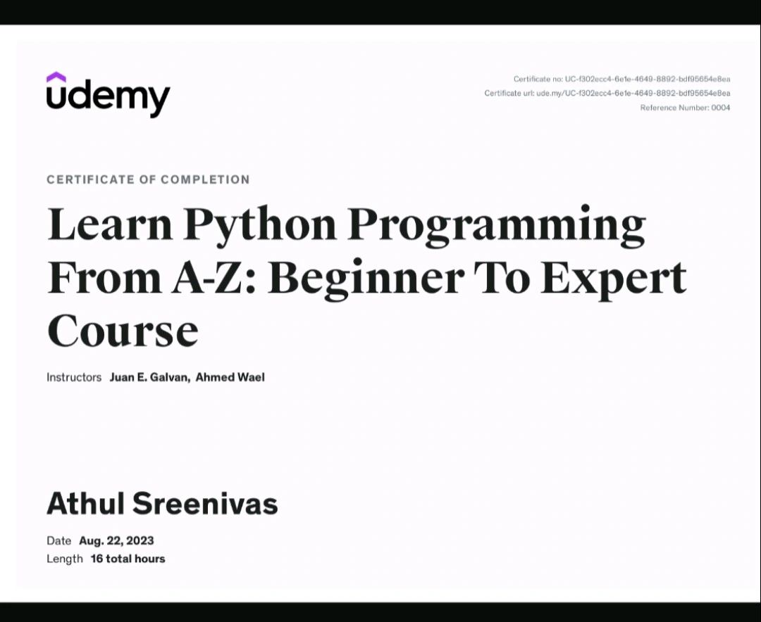 Athul Sreenivas on LinkedIn: #pythonprogramming #programmingjourney # ... Athul Sreenivas on LinkedIn: #pythonprogramming #programmingjourney # ...