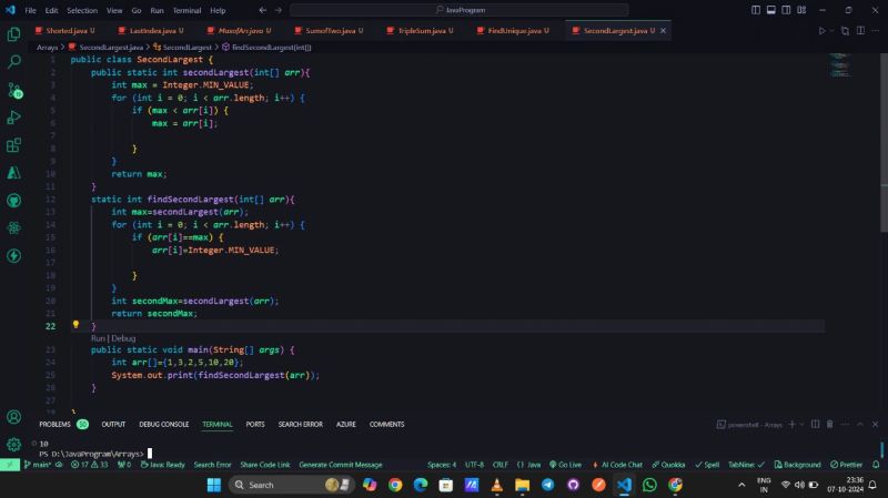 Uttam Kumar on LinkedIn: #practice #java #dsa #array Uttam Kumar on LinkedIn: #practice #java #dsa #array