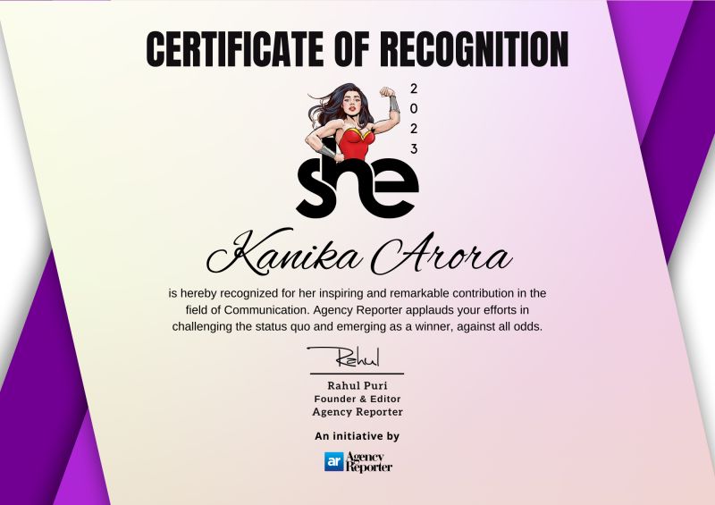 Kanika Arora on LinkedIn: Humbled! Thank you Agency Reporter and Rahul ... Kanika Arora on LinkedIn: Humbled! Thank you Agency Reporter and Rahul ...