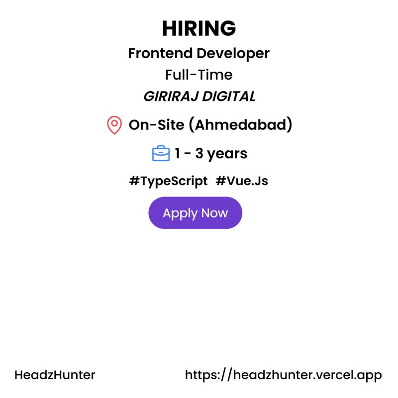 Headz Hunter on LinkedIn: #typescript #vue #headzhunter #hiring #job # ... Headz Hunter on LinkedIn: #typescript #vue #headzhunter #hiring #job # ...