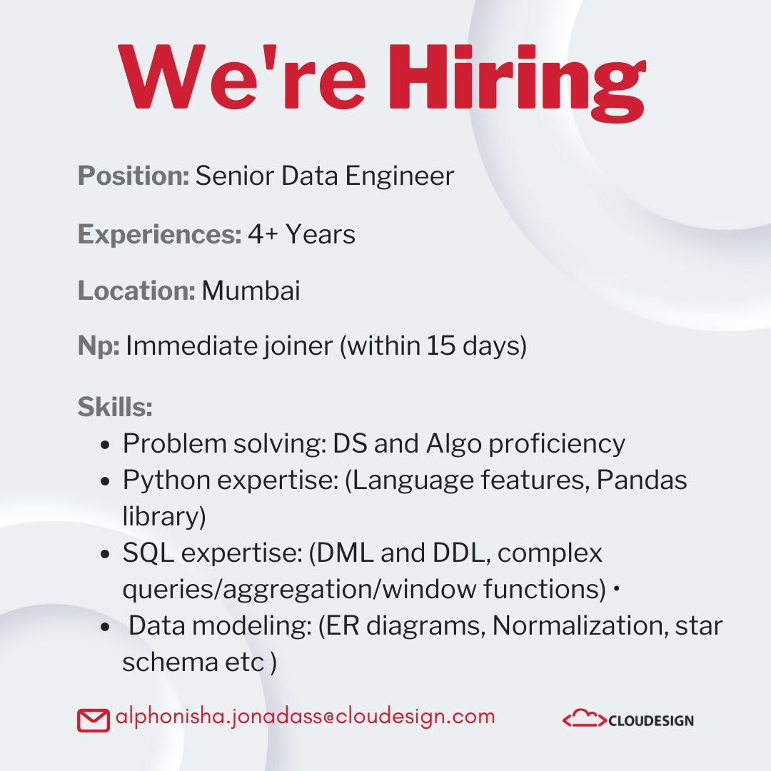 Alphonisha Jonadass on LinkedIn: #python #pandas #sql #dml #ddl # ... Alphonisha Jonadass on LinkedIn: #python #pandas #sql #dml #ddl # ...