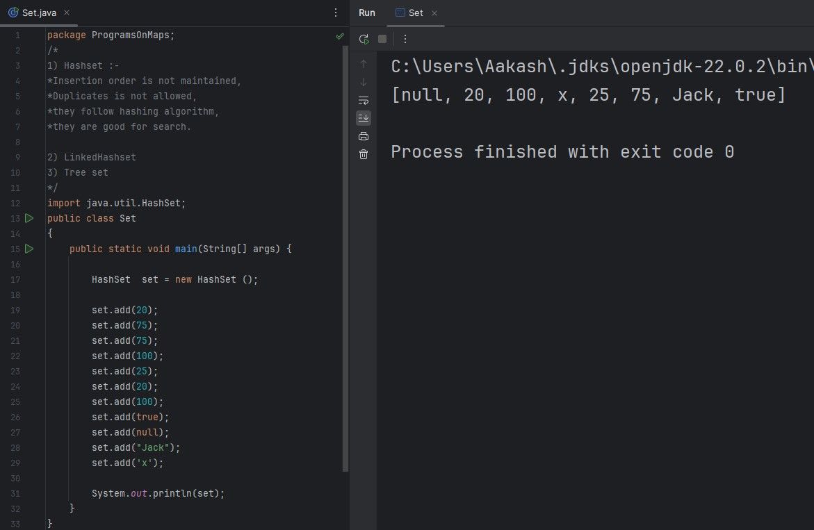 Akash v on LinkedIn: #java #hashset #linkedhashset #treeset # ... Akash v on LinkedIn: #java #hashset #linkedhashset #treeset # ...