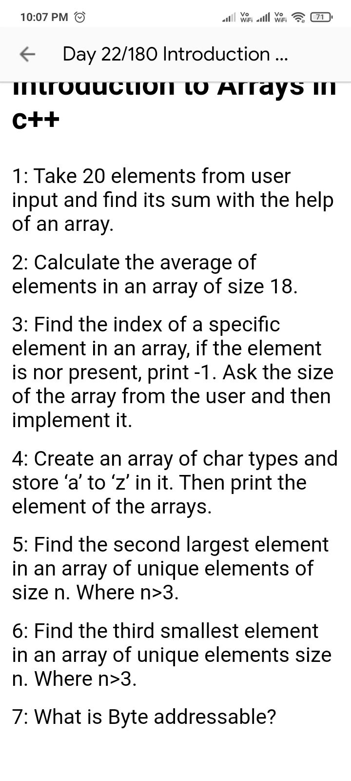 Anand kumar on LinkedIn: I start DSA in c++.I do this questions in array. Anand kumar on LinkedIn: I start DSA in c++.I do this questions in array.