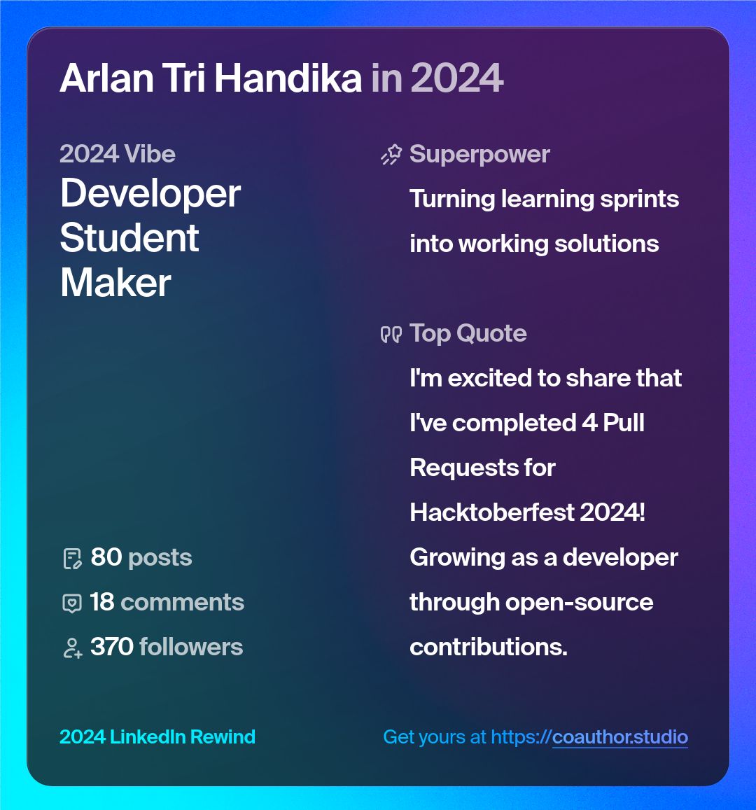 #webdev #fullstack #laravel #flutterdev #opensource #linkedinrewind ... #webdev #fullstack #laravel #flutterdev #opensource #linkedinrewind ...