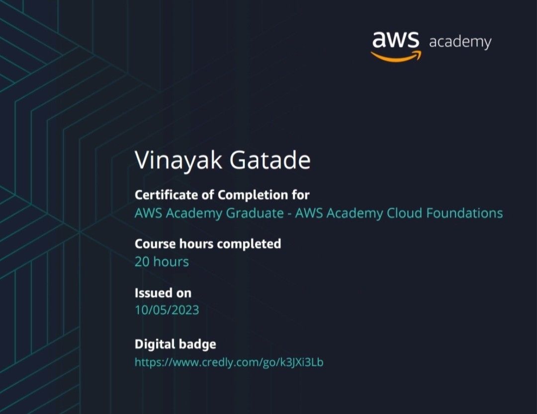 Vinayak Gatade on LinkedIn: #aws #cloudcertified Vinayak Gatade on LinkedIn: #aws #cloudcertified