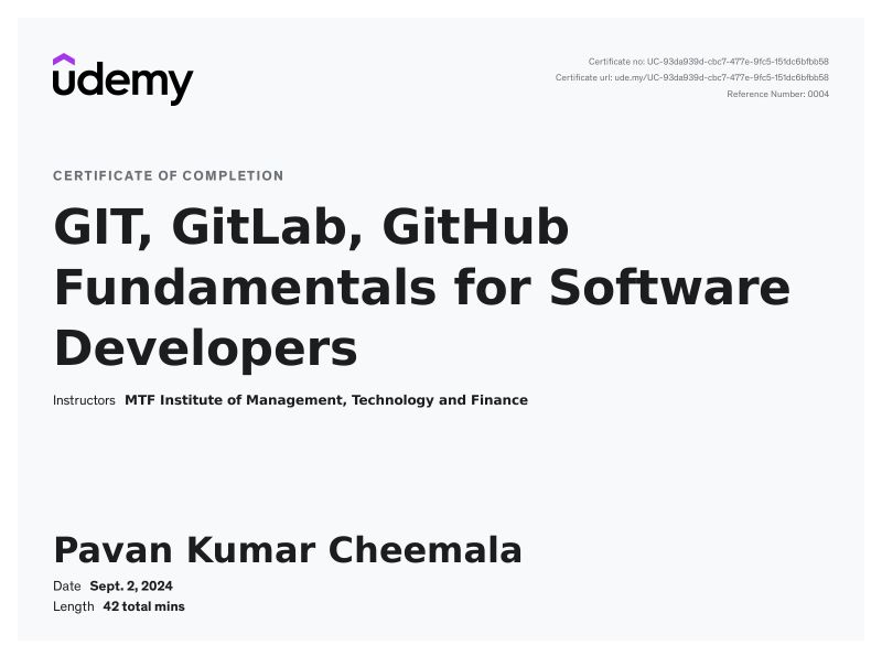 Pavan kumar Cheemala on LinkedIn: #git #github #gitlab #udemy # ... Pavan kumar Cheemala on LinkedIn: #git #github #gitlab #udemy # ...