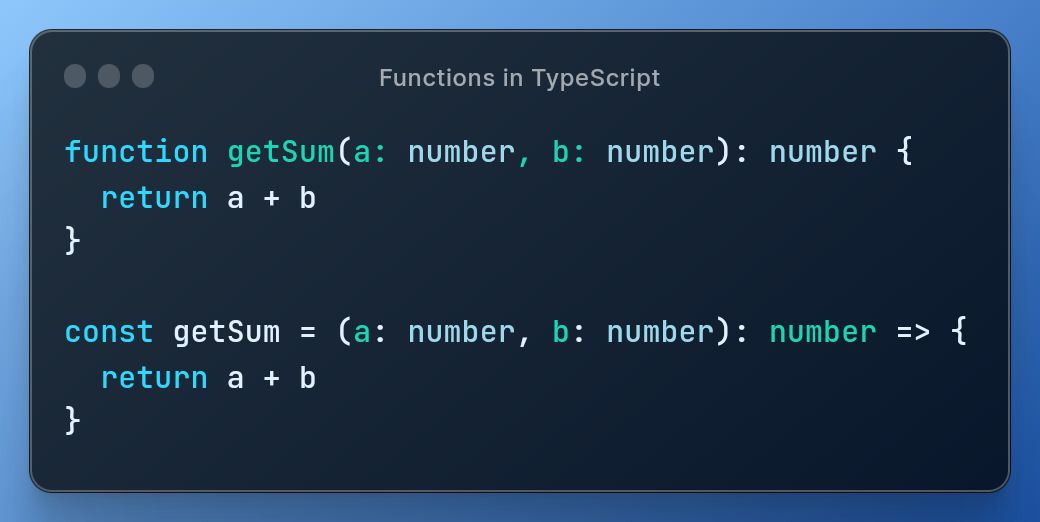 Functions in TypeScript: a different declaration | Shivam Soni posted ... Functions in TypeScript: a different declaration | Shivam Soni posted ...