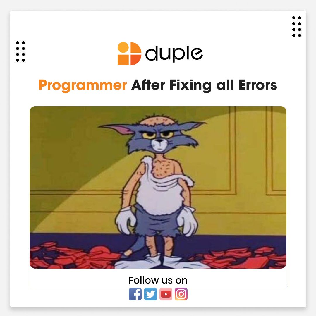 Duple IT Solutions Pvt. Ltd. on LinkedIn: #lifeofprogrammers # ... Duple IT Solutions Pvt. Ltd. on LinkedIn: #lifeofprogrammers # ...