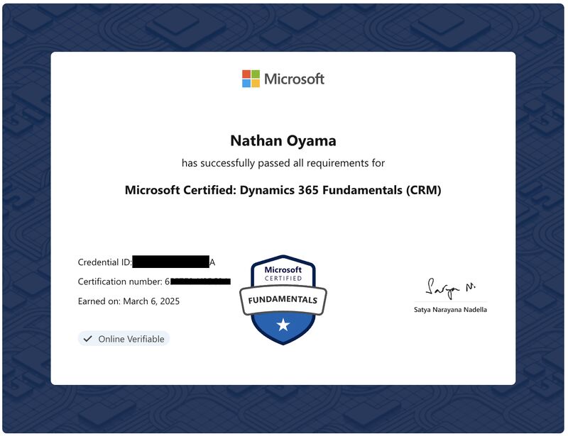 I passed the Microsoft exam, I passed the Microsoft exam,