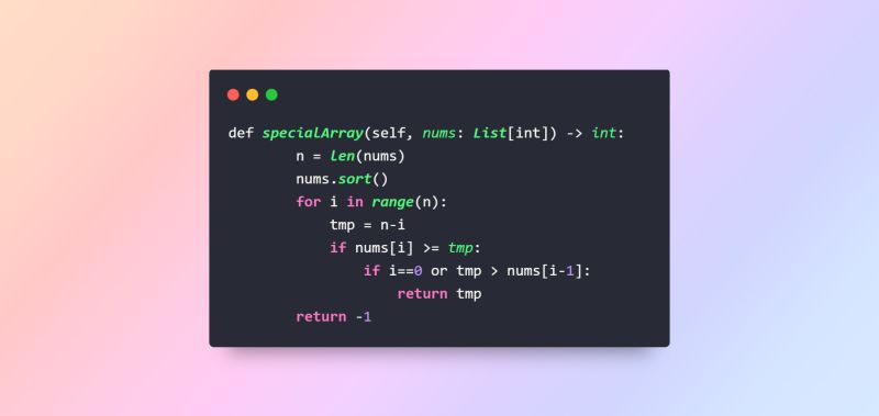 Mohammad Forhad on LinkedIn: Special Array With n Elements Greater Than ... Mohammad Forhad on LinkedIn: Special Array With n Elements Greater Than ...