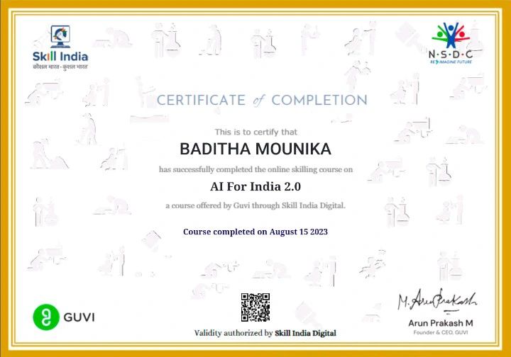 Mounika Baditha on LinkedIn: #ai #guvi Mounika Baditha on LinkedIn: #ai #guvi