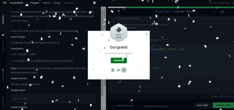 Parth Sarnobat on LinkedIn: #python #hackerrank #pythonprogramming Parth Sarnobat on LinkedIn: #python #hackerrank #pythonprogramming