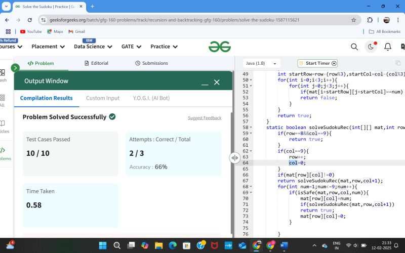 R. Divya on LinkedIn: #160daysofcode #sudokusolver #backtracking # ... R. Divya on LinkedIn: #160daysofcode #sudokusolver #backtracking # ...