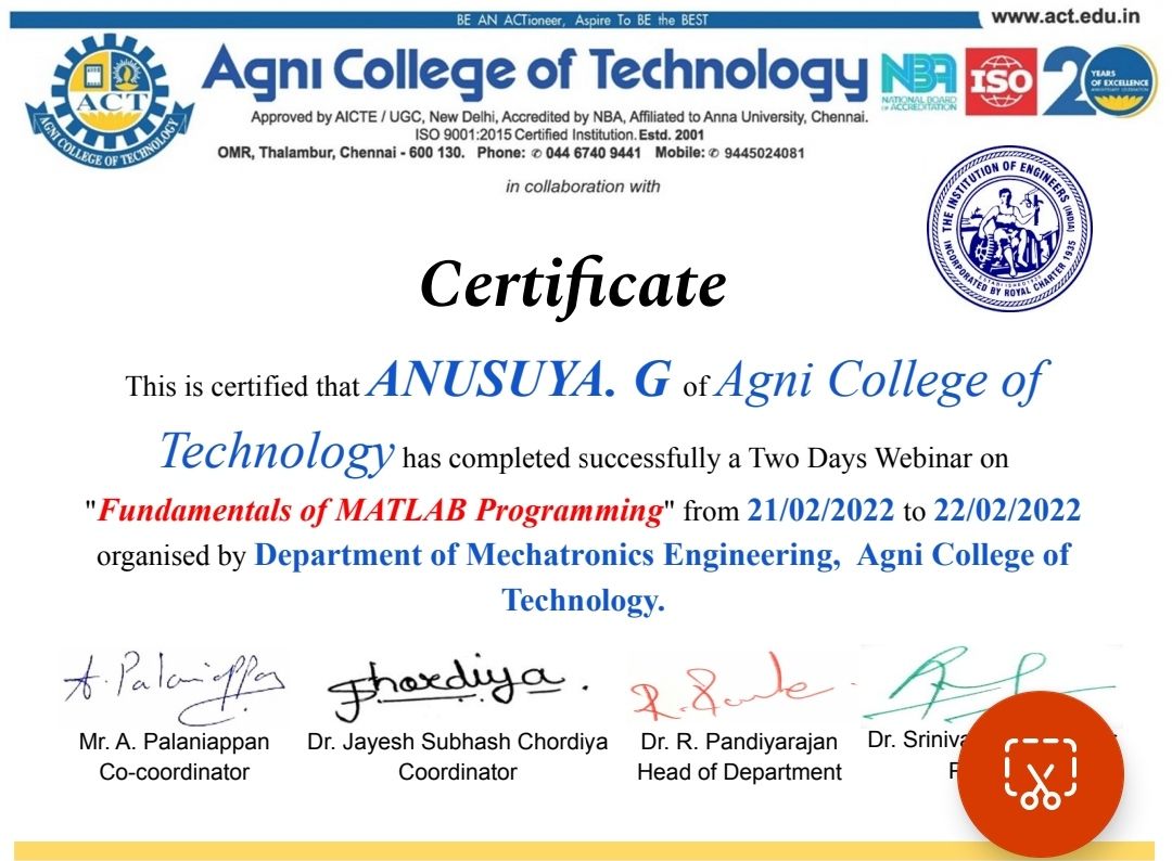 ANUSUYA .G on LinkedIn: Successfully completed a webinar on ... ANUSUYA .G on LinkedIn: Successfully completed a webinar on ...