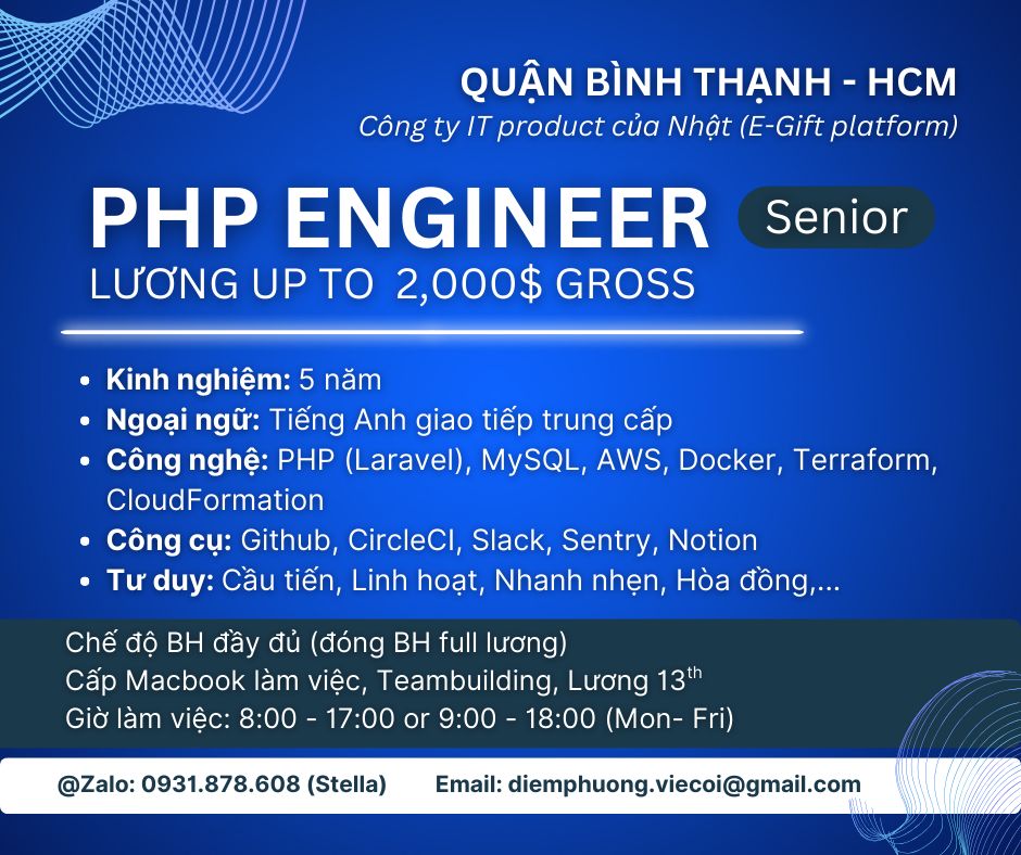 #php #laravel #itjob #hcm #phpdeveloper #laravel #english #senior ... #php #laravel #itjob #hcm #phpdeveloper #laravel #english #senior ...