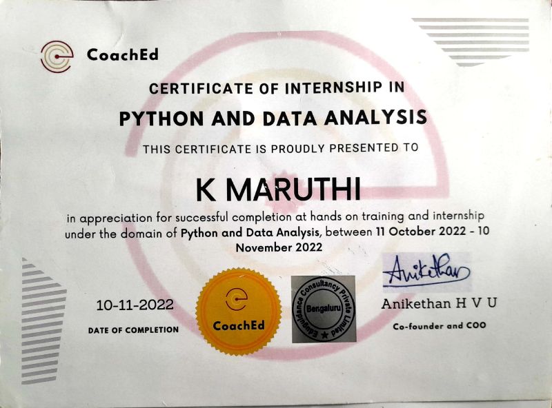 K Maruthi Valmiki on LinkedIn: #python #learning #coding #achievement # ... K Maruthi Valmiki on LinkedIn: #python #learning #coding #achievement # ...