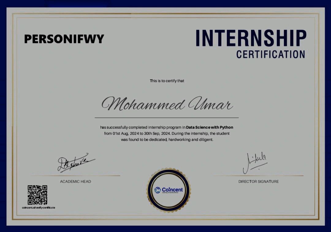 #datascience #python #internship #learning #machinelearning | Mohammed Umar #datascience #python #internship #learning #machinelearning | Mohammed Umar