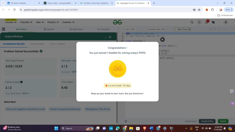 Gorav Jindal on LinkedIn: #gfg #potd #100daysofcode ... Gorav Jindal on LinkedIn: #gfg #potd #100daysofcode ...