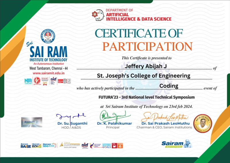 Jeffery Abijah on LinkedIn: #coding #learning #certificate Jeffery Abijah on LinkedIn: #coding #learning #certificate