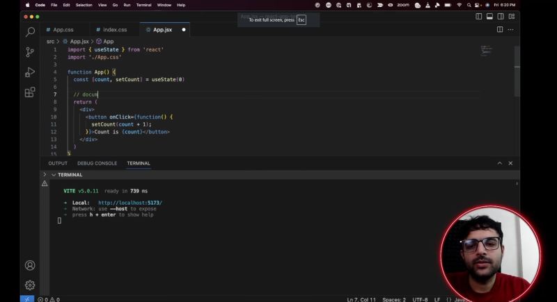 Finished Week 6 of Harkirat Singh's React course! | Vrisan Gaur posted ... Finished Week 6 of Harkirat Singh's React course! | Vrisan Gaur posted ...