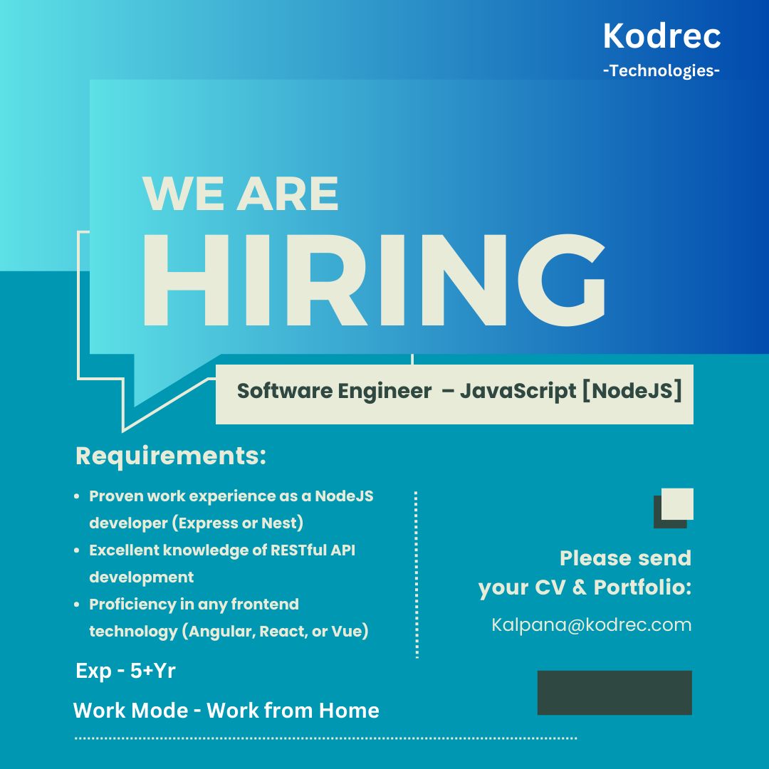 Kalpana Kushwaha on LinkedIn: #nodejsdeveloper #nodejs # ... Kalpana Kushwaha on LinkedIn: #nodejsdeveloper #nodejs # ...