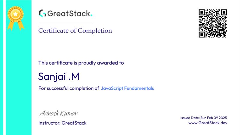Sanjai .M on LinkedIn: I’m thrilled to share that I’ve successfully ... Sanjai .M on LinkedIn: I’m thrilled to share that I’ve successfully ...