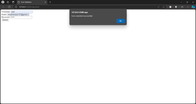 Mr Adinarayan on LinkedIn: #javascript #webdevelopment #formvalidation ... Mr Adinarayan on LinkedIn: #javascript #webdevelopment #formvalidation ...