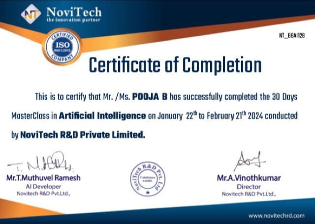 Pooja Balamurugan on LinkedIn: Ensuring to learn new technologies in ... Pooja Balamurugan on LinkedIn: Ensuring to learn new technologies in ...