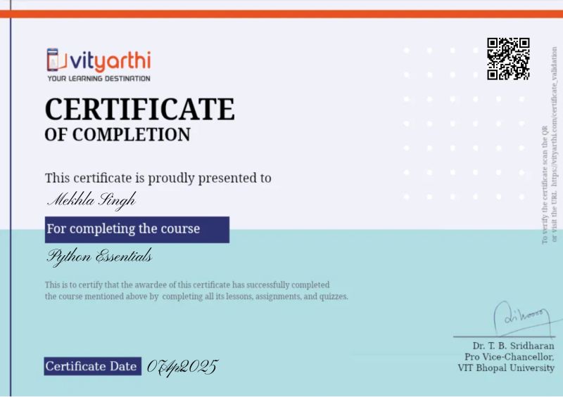 #python #codingjourney #lifelonglearning #skilldevelopment | Mekhla Singh #python #codingjourney #lifelonglearning #skilldevelopment | Mekhla Singh