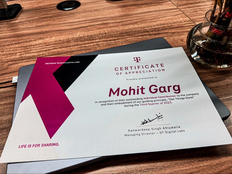 Mohit Garg on LinkedIn: #quaterlyaward #dtdl | 10 comments Mohit Garg on LinkedIn: #quaterlyaward #dtdl | 10 comments