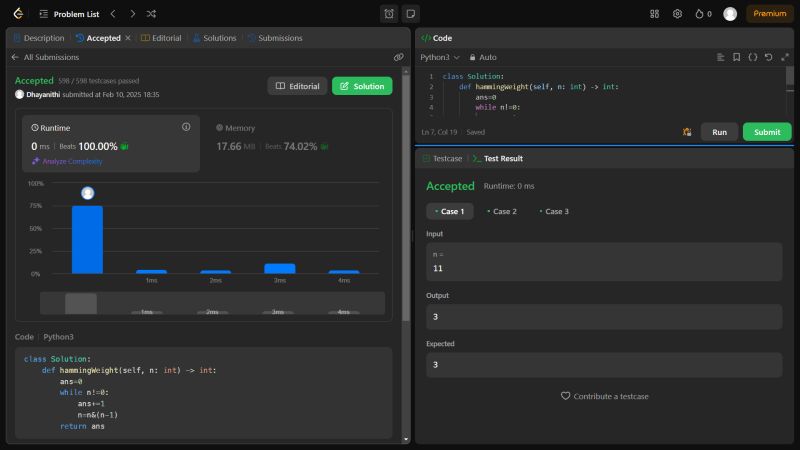 #leetcode #dsa #coding #bitmanipulation | Dhayanithi N #leetcode #dsa #coding #bitmanipulation | Dhayanithi N