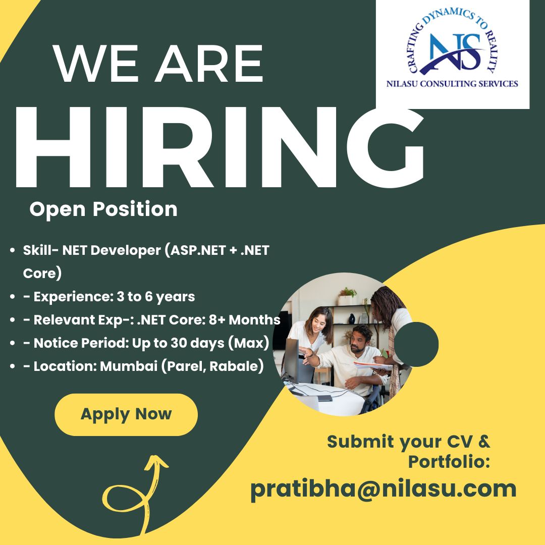 Pratibha Singh on LinkedIn: #hiring #aspdotnet #netcore # ... Pratibha Singh on LinkedIn: #hiring #aspdotnet #netcore # ...