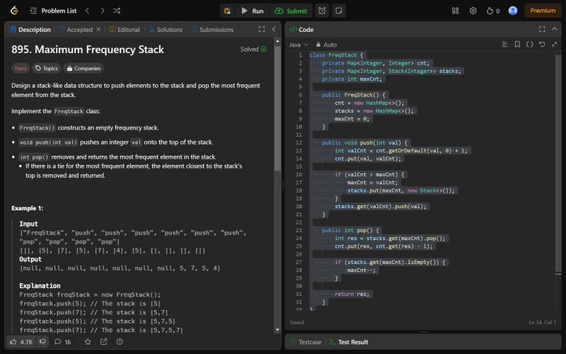 How to implement a stack-like data structure for FreqStack | Aakash ... How to implement a stack-like data structure for FreqStack | Aakash ...