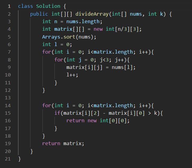 Puspalal Newar on LinkedIn: Solved LeetCode Problem No 2966 : Divide ... Puspalal Newar on LinkedIn: Solved LeetCode Problem No 2966 : Divide ...