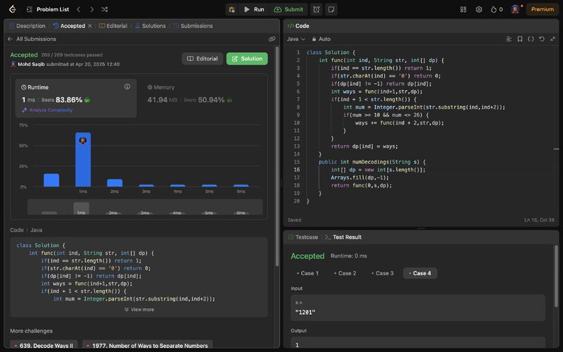 #day273 #100daysofcode #leetcode #decodeways #dynamicprogramming ... #day273 #100daysofcode #leetcode #decodeways #dynamicprogramming ...
