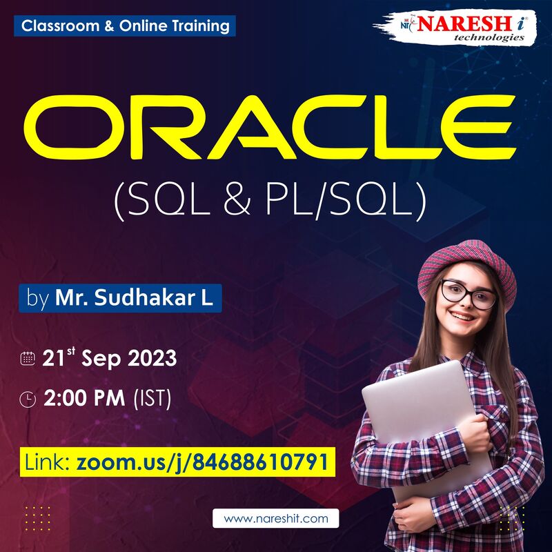 Free Demo On Oracle by Mr. Sudhakar L | NareshIT posted on the topic ... Free Demo On Oracle by Mr. Sudhakar L | NareshIT posted on the topic ...