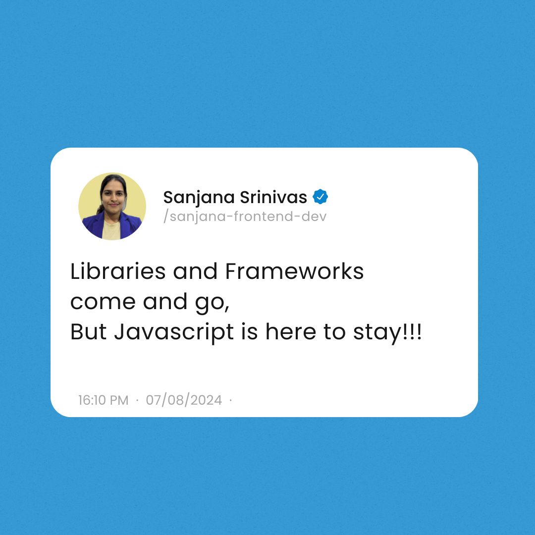 Sanjana Srinivas on LinkedIn: #javascript #webdevelopment #techtrends # ... Sanjana Srinivas on LinkedIn: #javascript #webdevelopment #techtrends # ...