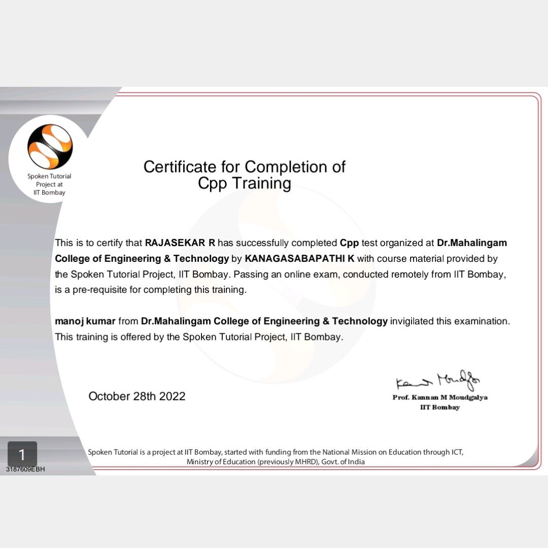 Rajasekar Rajasekar on LinkedIn: #cplusplus #programming #developer # ... Rajasekar Rajasekar on LinkedIn: #cplusplus #programming #developer # ...