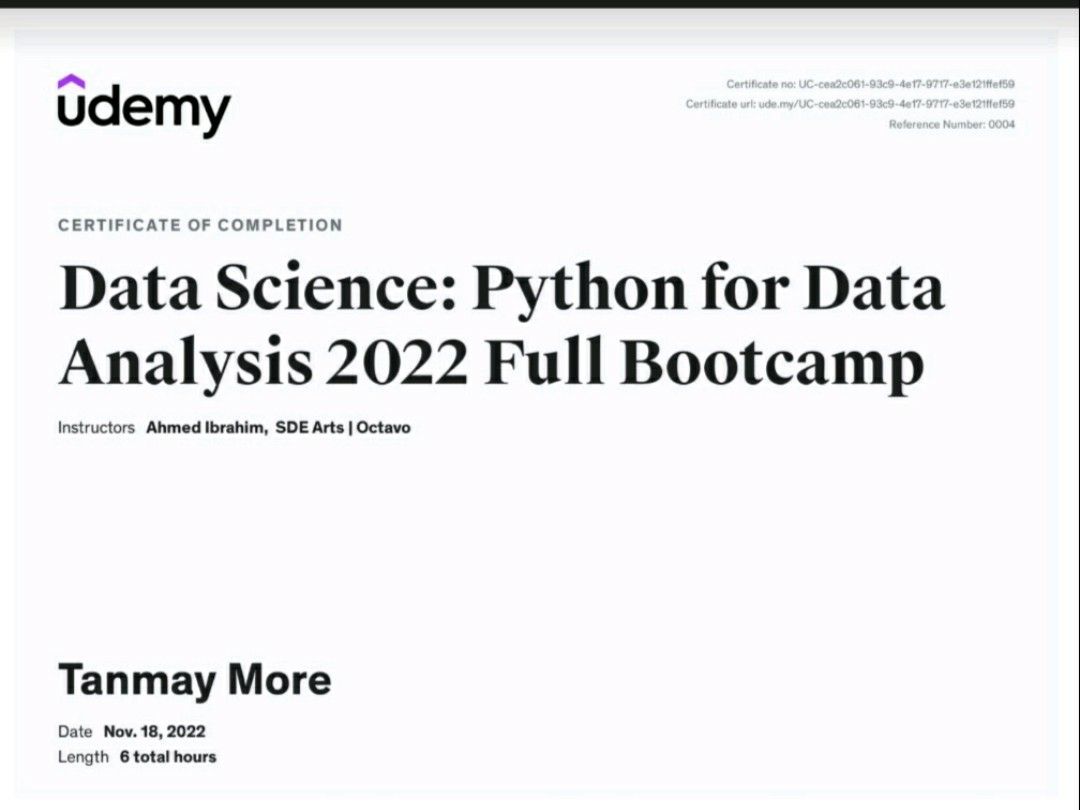 #udemy #udemy #python #visualization #pandas #datascience | Tanmay More #udemy #udemy #python #visualization #pandas #datascience | Tanmay More