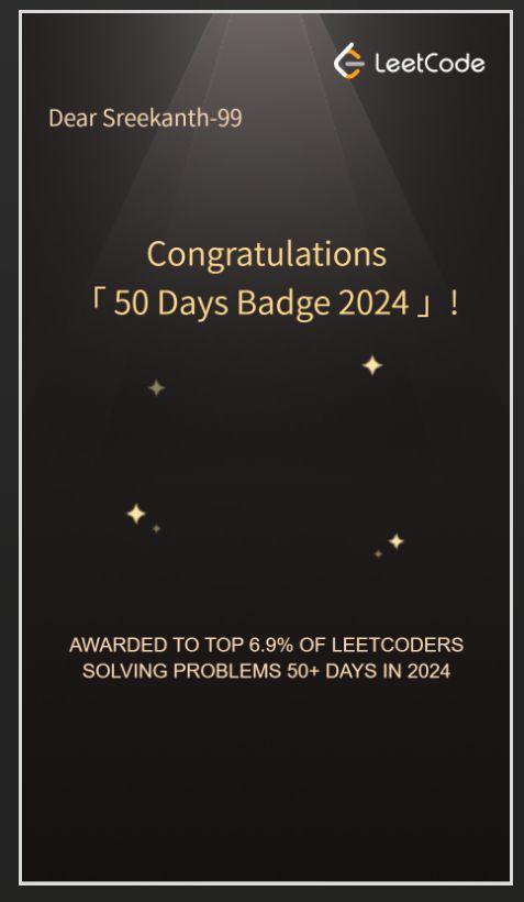 Sreekanth Mopati on LinkedIn: #leetcode #codingjourney #problemsolving ... Sreekanth Mopati on LinkedIn: #leetcode #codingjourney #problemsolving ...