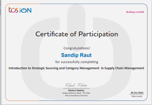 Sandip Raut on LinkedIn: Introduction to Strategic Sourcing and ... Sandip Raut on LinkedIn: Introduction to Strategic Sourcing and ...