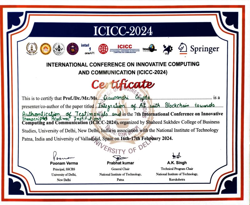Gauranshi Gupta on LinkedIn: Excited to share that our research paper ... Gauranshi Gupta on LinkedIn: Excited to share that our research paper ...