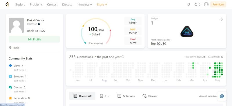 My 100th LeetCode problem solved! | Daksh Sahni posted on the topic ... My 100th LeetCode problem solved! | Daksh Sahni posted on the topic ...