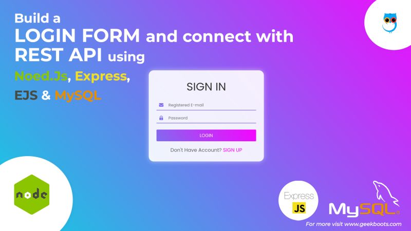 #nodejs #loginform #webdevelopment #webdesign #ejs #mysql | Geekboots #nodejs #loginform #webdevelopment #webdesign #ejs #mysql | Geekboots