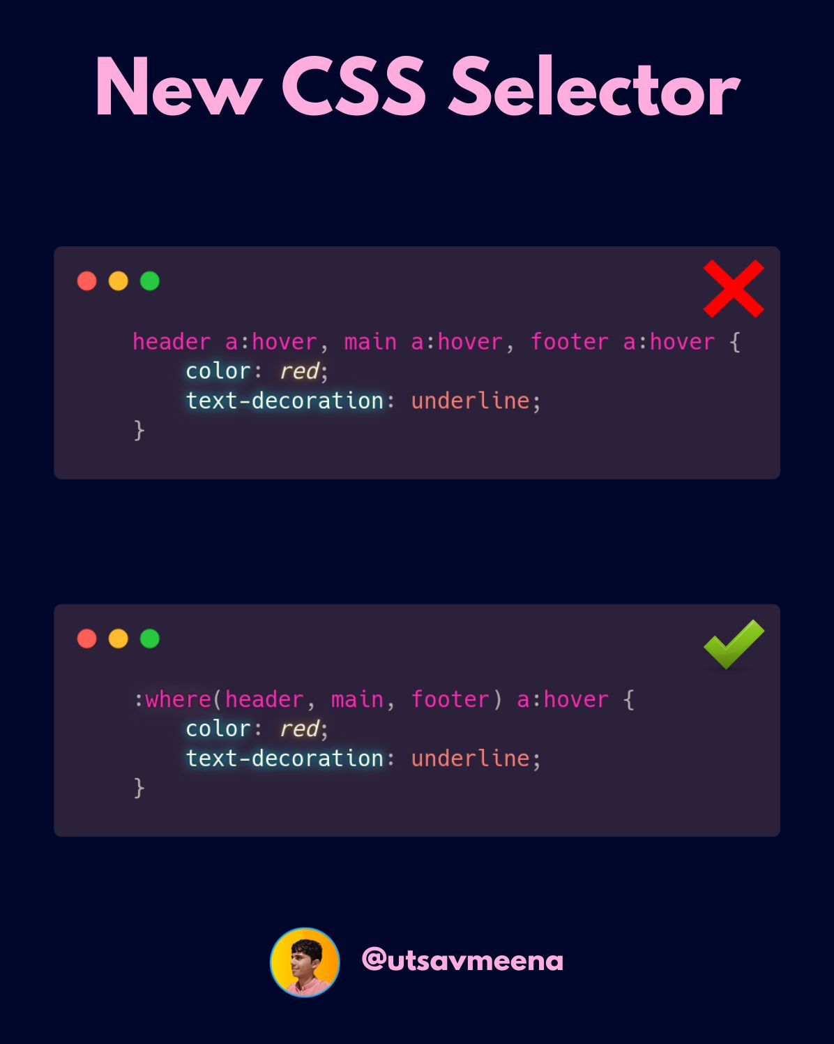 💡 CSS Tip: Simplify Your Selectors with :where! Are you repeating ... 💡 CSS Tip: Simplify Your Selectors with :where! Are you repeating ...