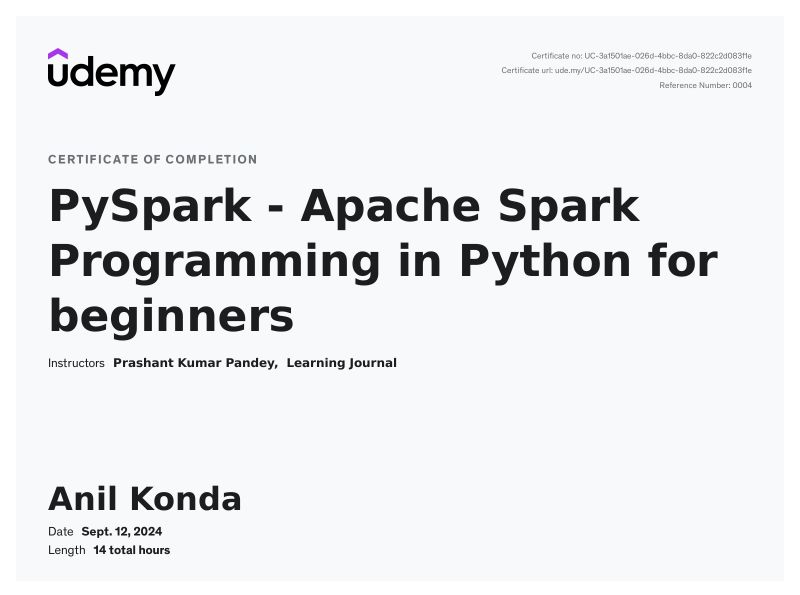 Anil Kumar Konda on LinkedIn: #bigdata #databricks #python #apachespark ... Anil Kumar Konda on LinkedIn: #bigdata #databricks #python #apachespark ...