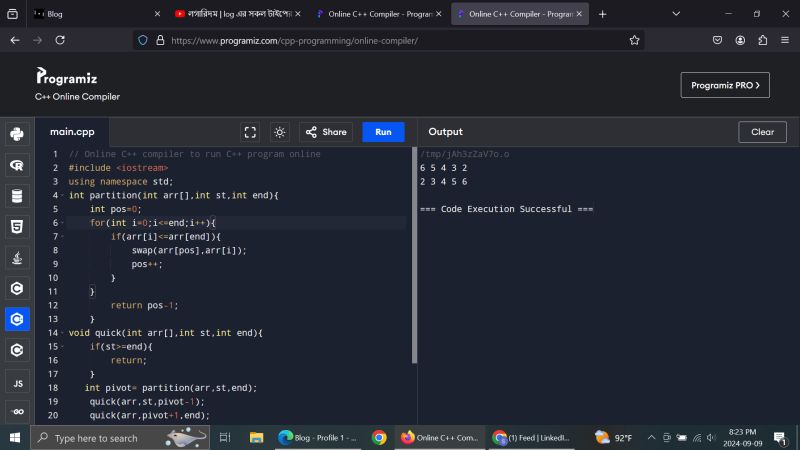 Yeasin Uddin Sourov on LinkedIn: #include #codingjourney #quicksort # ... Yeasin Uddin Sourov on LinkedIn: #include #codingjourney #quicksort # ...