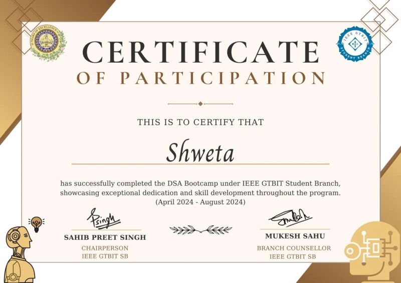Shweta . on LinkedIn: #dsabootcamp #ieee #gtbit #codingskills # ... Shweta . on LinkedIn: #dsabootcamp #ieee #gtbit #codingskills # ...