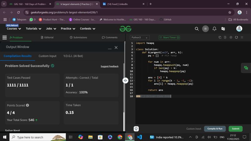 #python #datastructures #algorithms #heap #minheap #kthlargest… | Mansi ... #python #datastructures #algorithms #heap #minheap #kthlargest… | Mansi ...